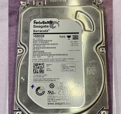 Жесткий диск 1000 Гб Seagate Barracuda