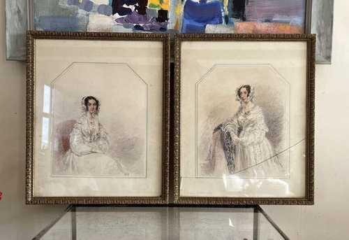 Акварель 1839 г картина портрет живопись