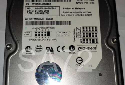 Жесткий диск Western Digital IDE 1200JB-00CRA1