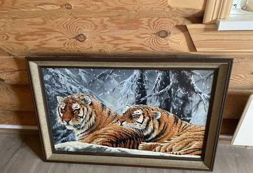 Тигры картина маслом