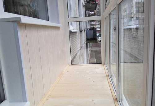 Остекление балконов, отделка балконов