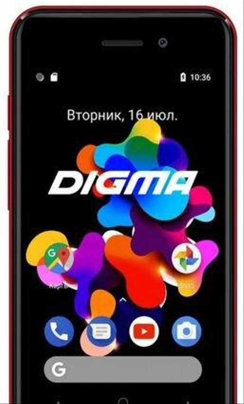 Смартфон Digma HIT 8Gb, Q401 3G, красный