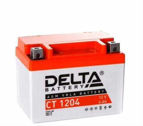 Аккумулятор для мотоцикла delta AGM CT1204 4 ah