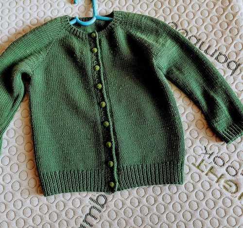 Жакет детский из пряжи Дропс(меринос) на 5-6 лет
