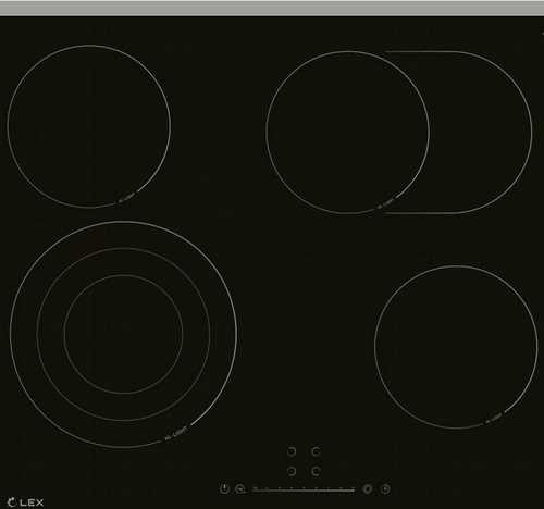 Электрическая варочная панель Lex EVH 642D BL, черный