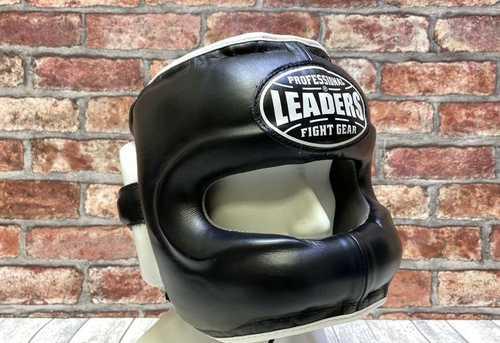Шлем боксерский leaders LS с бампером черно-белый