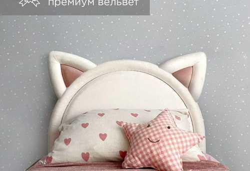 Кровать Котик с ушками детская кроватка для девочк