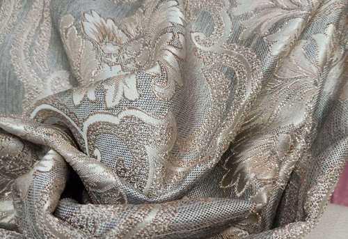 Ткань портьерная для пошива штор лен "корона"