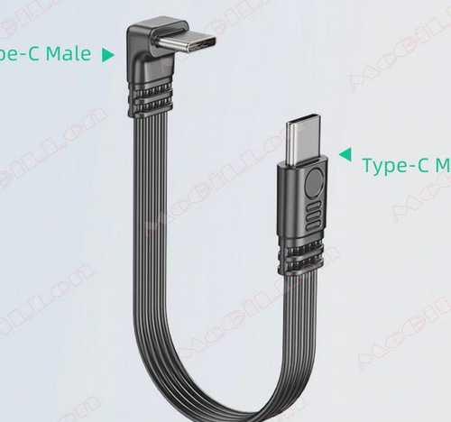 Удлинительный кабель USB C под углом 90 градусов «папа-мама» типа C до типа C 480 Мбит/с, 45 Вт, удл