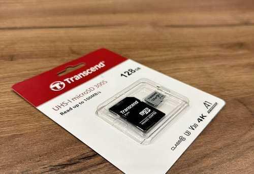 Карта памяти Transcend Micro sdxc 128GB, 100 мб/с