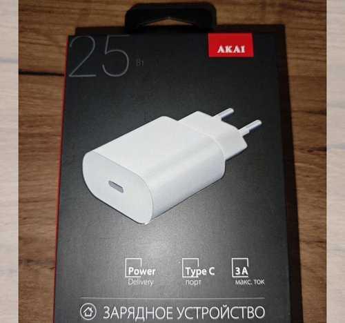 Сзу Akai CH-6A25 универсальное Type-C PD 25W White