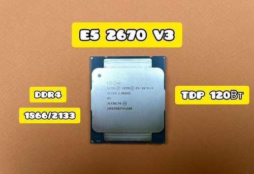 Intel Xeon E5 2670 V3 12 ядер, 3.3 ггц, 24 потока