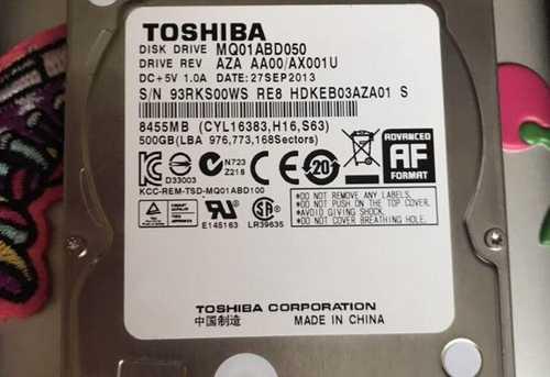 Жесткий диск 500Gb Toshiba mq01abf050