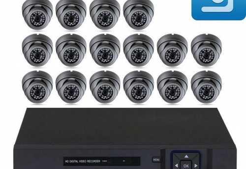 Комплект видеонаблюдения на 16 камер 1080р