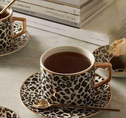 Чашка с блюдцем H&M home Leopard