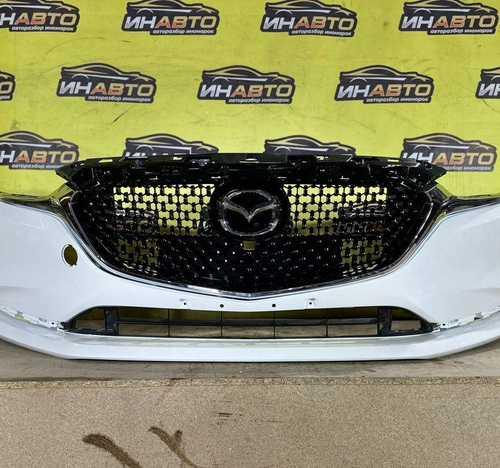 Бампер передний Mazda 6 Gl с решеткой