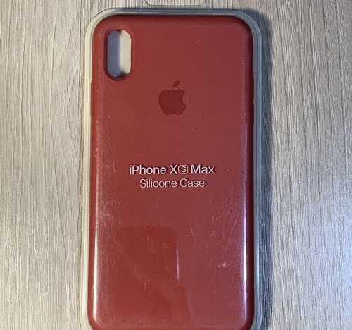 Силиконовый чехол iPhone XS Max светло-красный