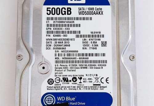 Жесткий диск 500 Gb WD Blue 3.5"
