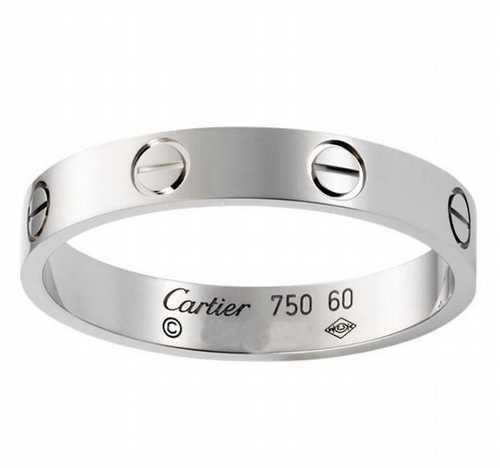 Кольцо Cartier Love wedding band, white gold 750