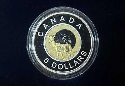 5 долларов Канада ниобий Олень