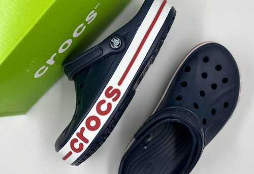 Шлепки тапочки Crocs кроксы мужские синие