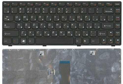Клавиатура Lenovo G480 черная с черной рамкой