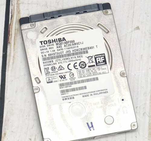 Жесткий диск 500 GB toshiba для ноутбука