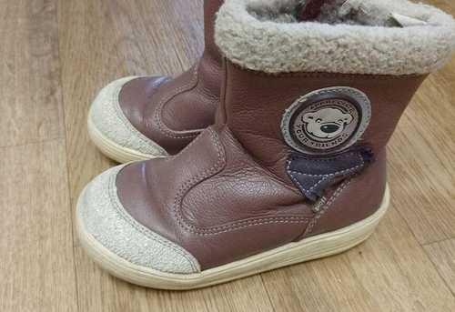 Зимние сапоги натуральная кожа, нат.мех, 25