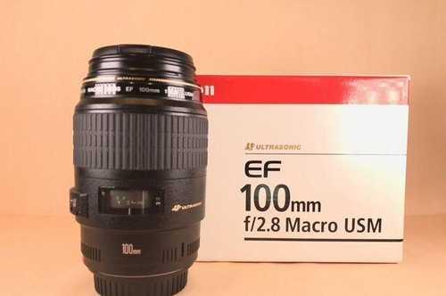 Canon EF 100mm f/2.8 Macro USM в коробке (A489)