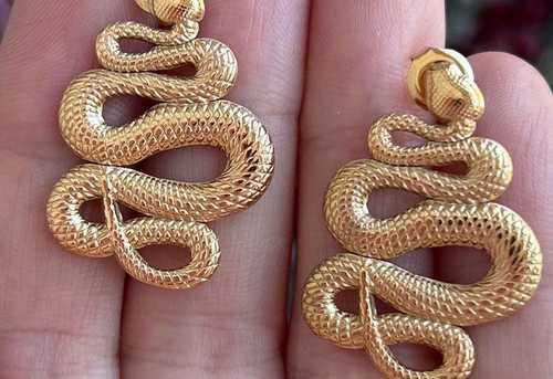 Серьги Snake ювелирная бижутерия