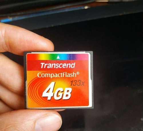 Transcend compactFlash 4GB карта памяти