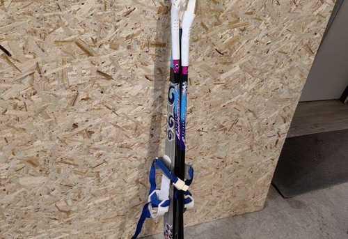 Лыжи беговые детские 120 см с палками