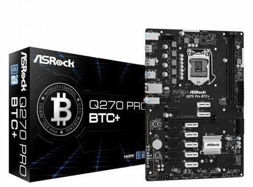 Мат Плата ASRock Q270 pro btc+