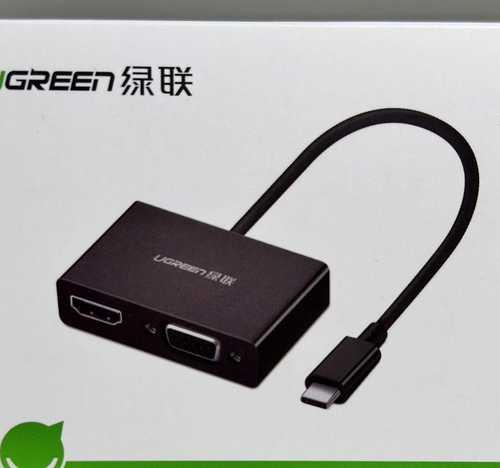 Переходник Ugreen c USB Type C на hdmi   VGA