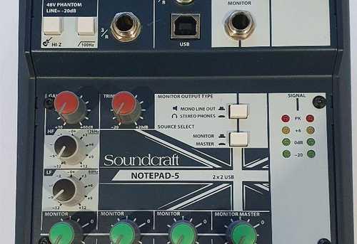 Микшерный пульт soundcraft notepad-5