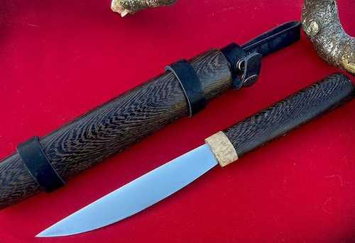 Якутский кованый нож в деревянном чехле
