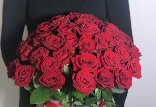 Красные розы, букет роз. Цветы Самара доставка
