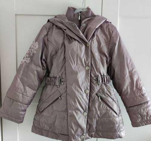 Куртка теплая зимняя для девочки 122 см