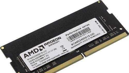 Модуль памяти DDR4 4GB AMD radeon r744g2400s1s-UO