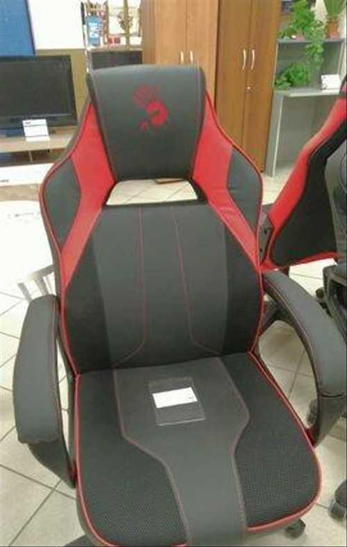 Кресло A4Tech bloody GC-300 черный/красный к/з