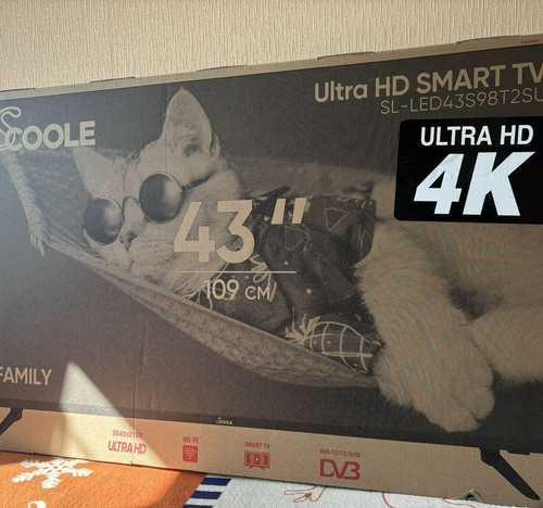 Телевизор Scoole 43" 4K UHD новый