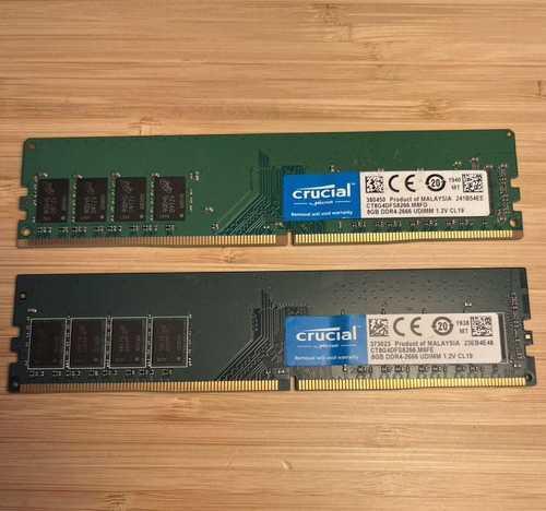 Оперативная память ddr4-2666 16gb Crucial