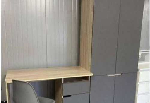 Шкаф Анталия + стол (сонома-графит)