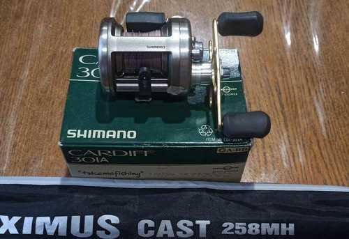 Катушка shimano cardiff 301a спиннинг Maximus