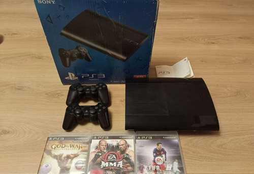 Sony playstation 3 PS Super Slim+ 2 джойстика