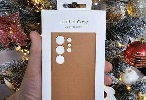 Чехол samsung s23 ultra leather case