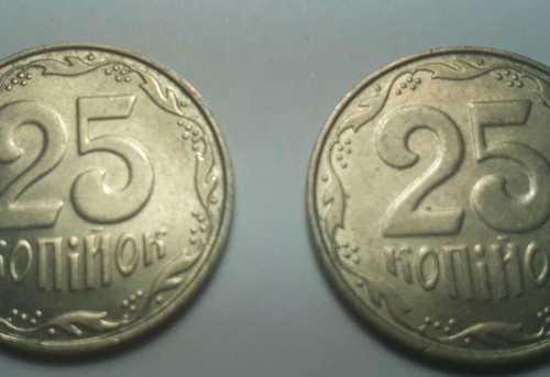 Монеты 25 копеек Украина 2011-2012