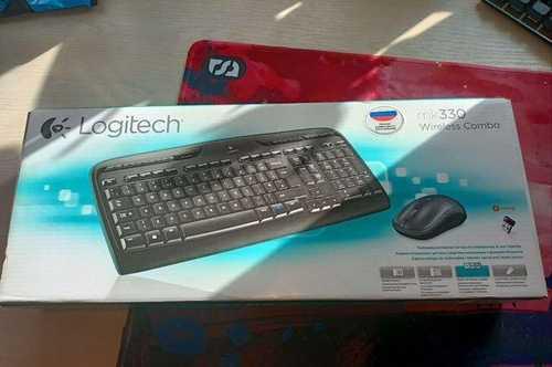 Комплект клавиатура + мышь logitech mk330