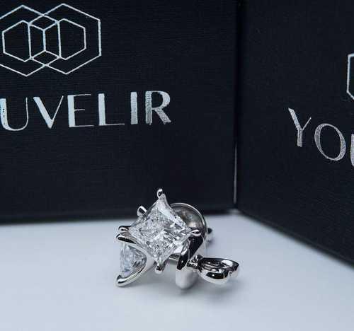 Серьги золотые с бриллиантами 0,6 ct