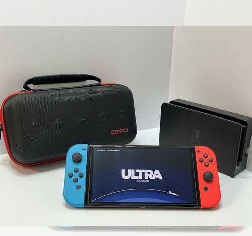 Nintendo Switch OLED, 64 ГБ, Прошитая